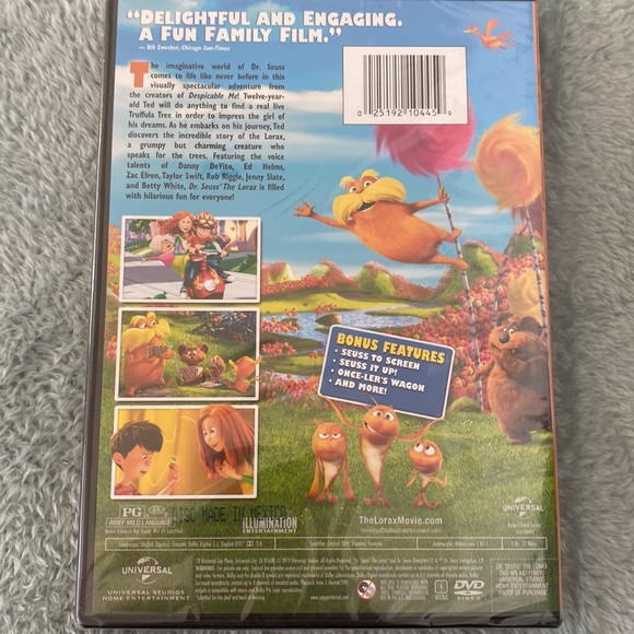 Universal | Media | Dr Seuss The Lorax Dvd With Bonus Features New In ...
